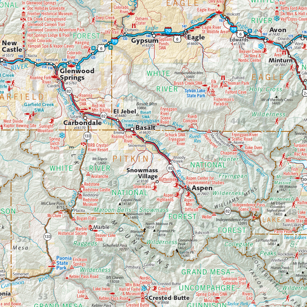Colorado Recreation Wall Map | Recreation Atlases & Maps of The ...