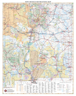 New Mexico Recreation Wall Map - Benchmark Maps