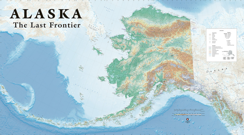 Alaska, The Last Frontier Wall Map | Recreation Atlases & Maps of The ...