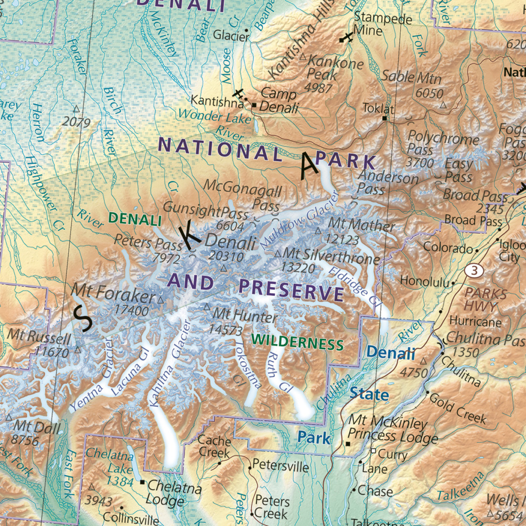 Alaska, The Last Frontier Wall Map | Recreation Atlases & Maps of The ...